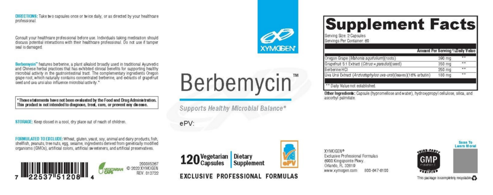 XYMOGEN Berbemycin | Emerson Ecologics