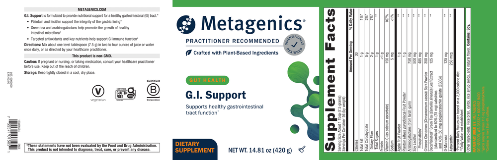 Metagenics G.I. Support | Emerson Ecologics
